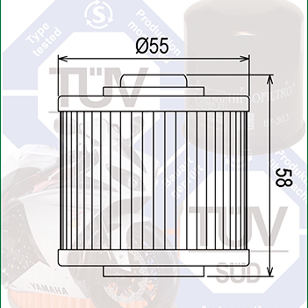 Filtro de Oleo Yamaha XT600/660/ Dragstar 650 (Hf145) Hiflofiltro